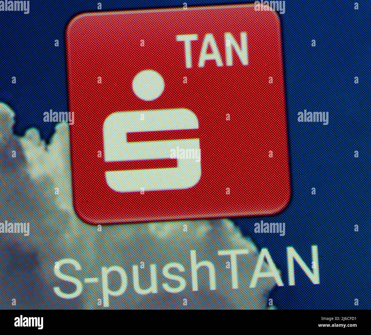 In this photo illustration, the S-pushTAN by Sparkase application logo ...