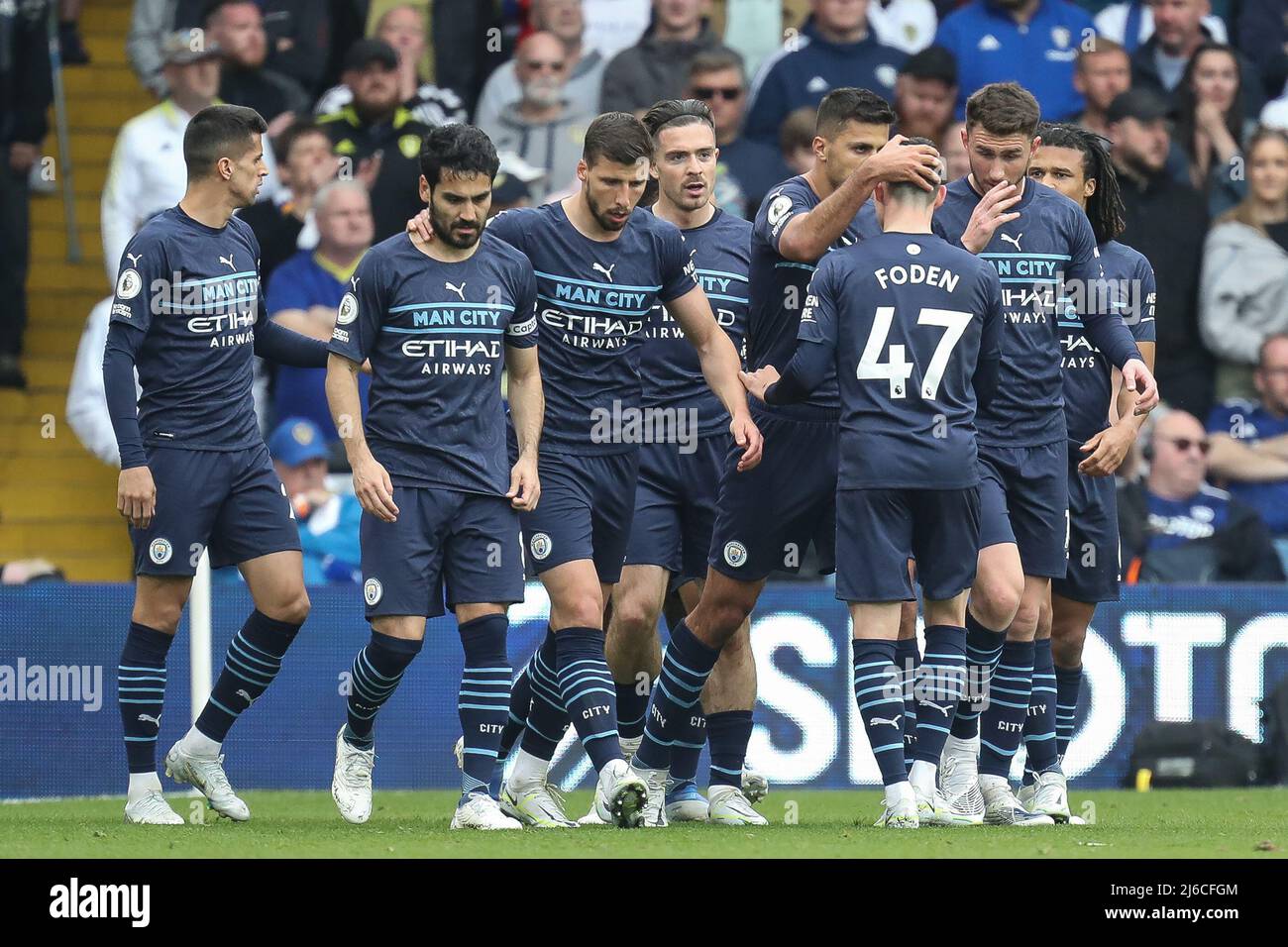 Rodri #16 of Manchester City celebrates his goal and makes the score 0 ...