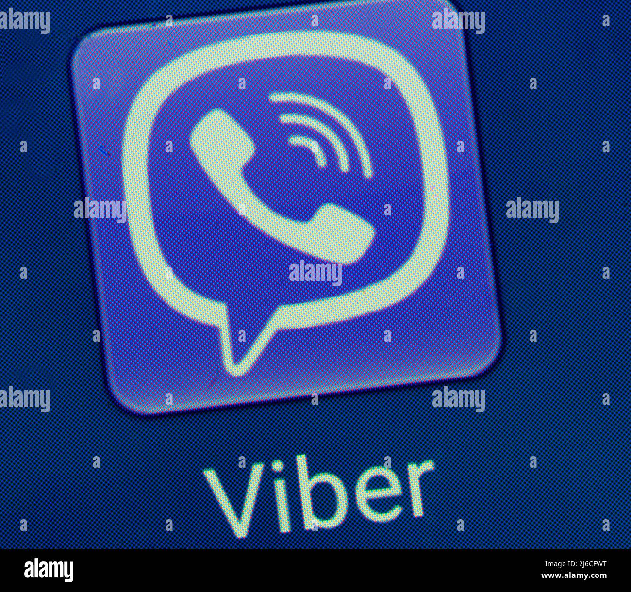 In this photo illustration, the Viber application logo is displayed on ...