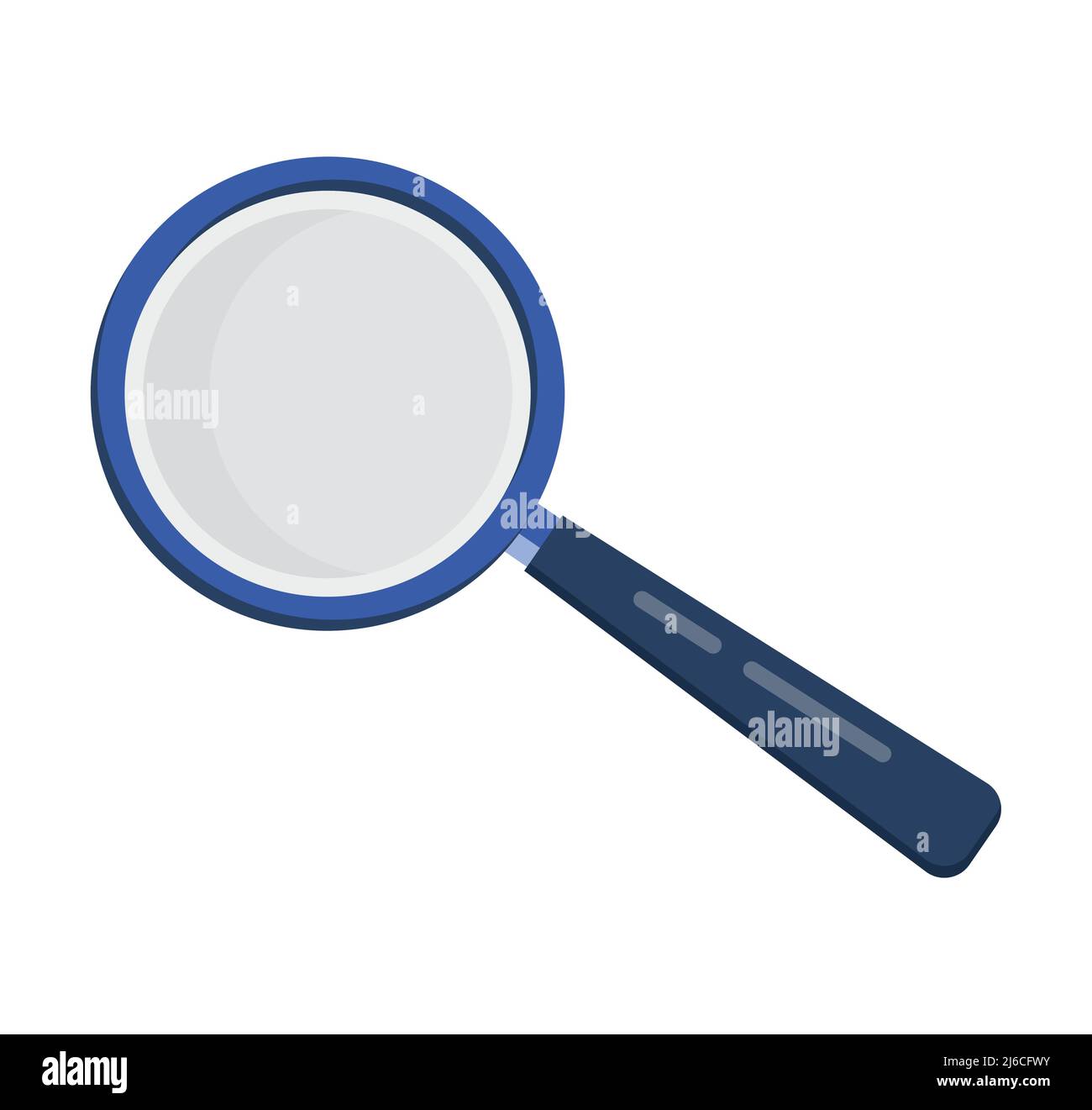 Magnifying icon vector in flat style . Glass is including gear as ...