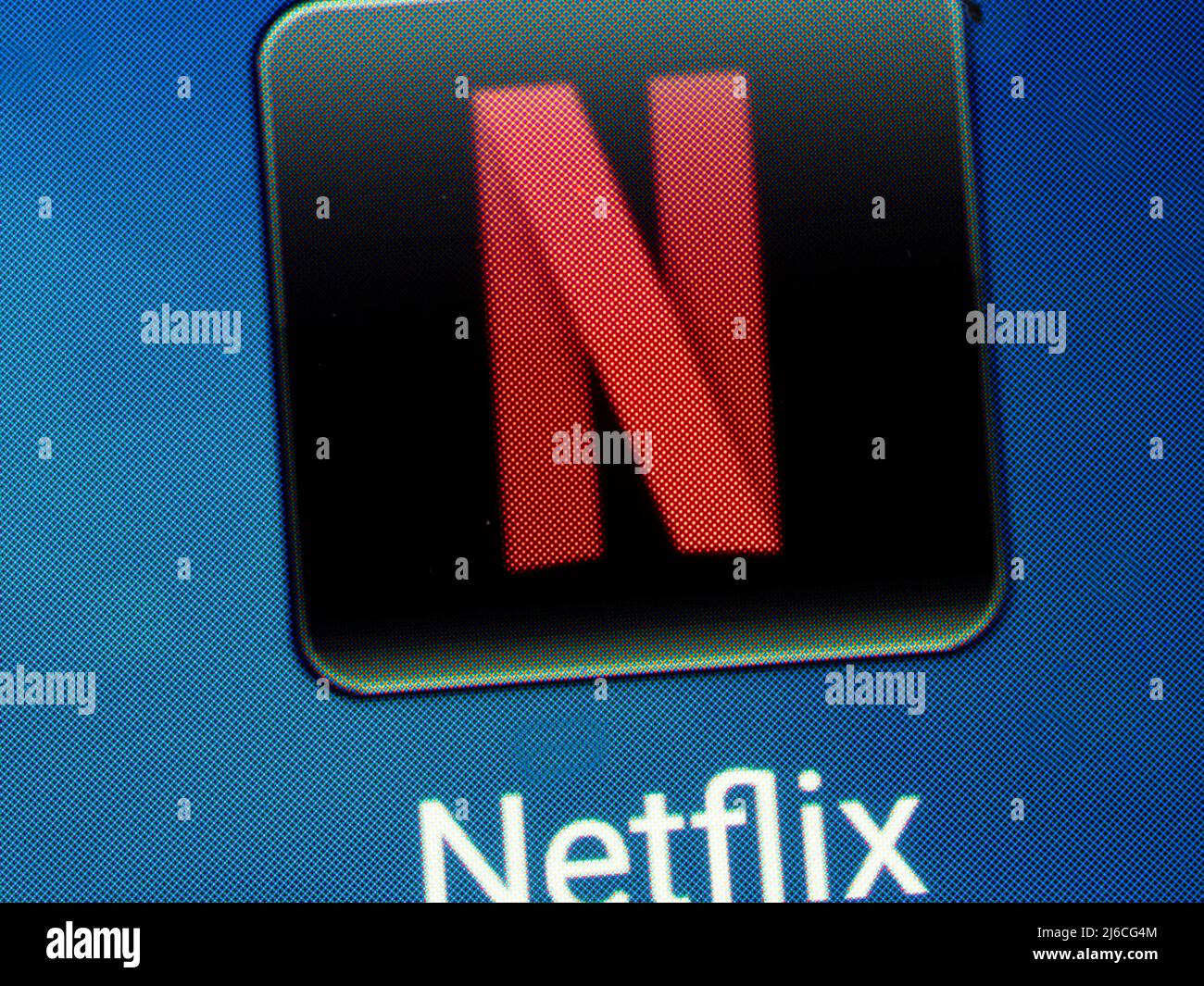 In this photo illustration, the Netflix application logo is displayed ...