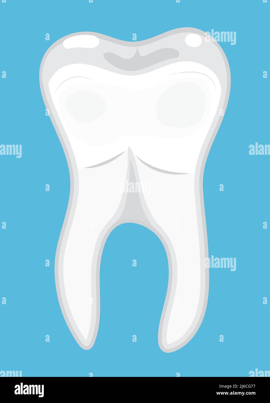 Caries, tartar or tooth cyst treatment icon vector on the blue ...