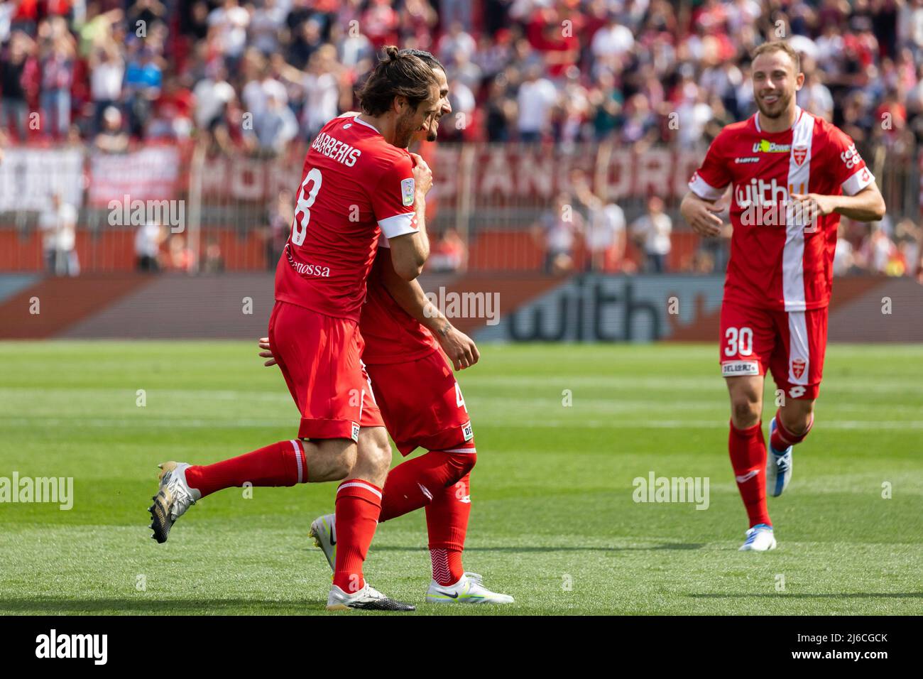 Dany Mota of AC Monza celebrates after scoring their third goal during ...