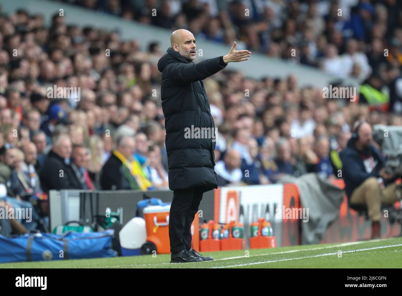 Pep guardiola manchester city reacts hi-res stock photography and ...