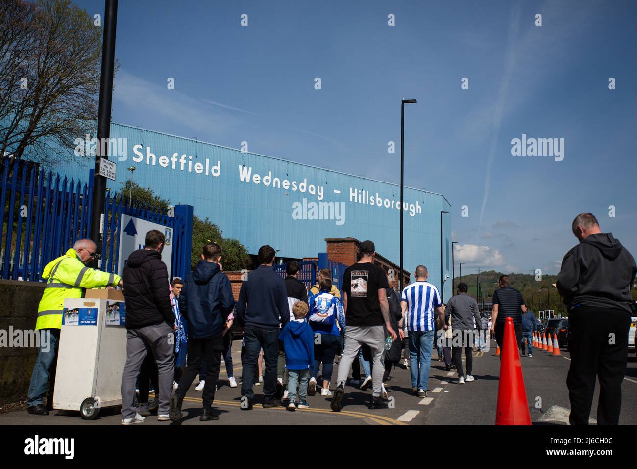 Fans of Sheffield Wednesday arrive at Hillsborough Stadium, Home ...