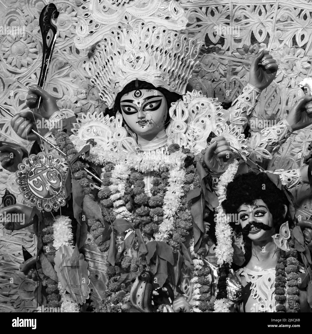 Maa durga Black and White Stock Photos & Images - Alamy
