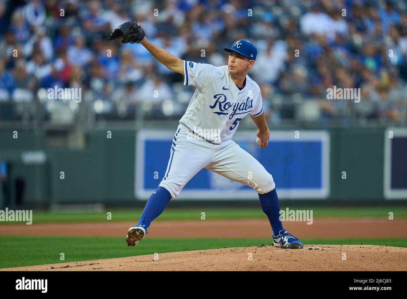 April 29 20261: Kansas City pitcher Kris Bubic (50) throws a pitch ...
