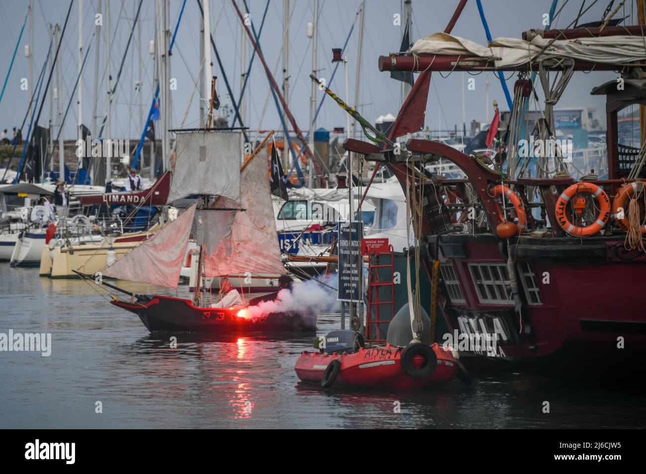 Brixham, UK. Saturday 30 April 2022. Thousands flocked to the Brixham ...