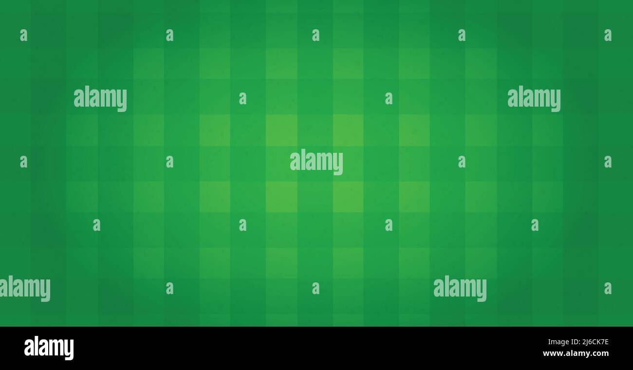 Realistic green football field with checkered markings - Vector ...