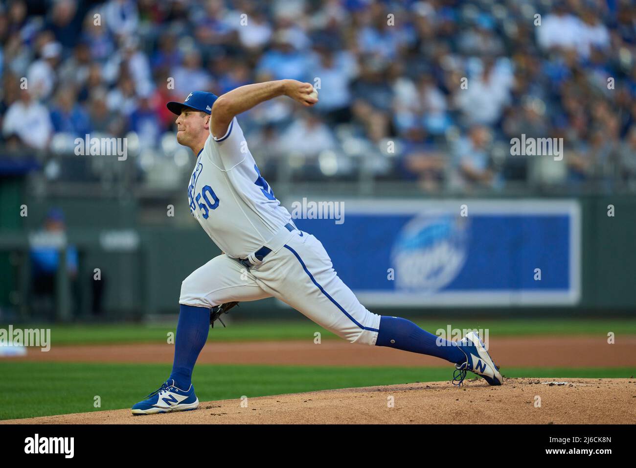 April 29 20261: Kansas City pitcher Kris Bubic (50) throws a pitch ...