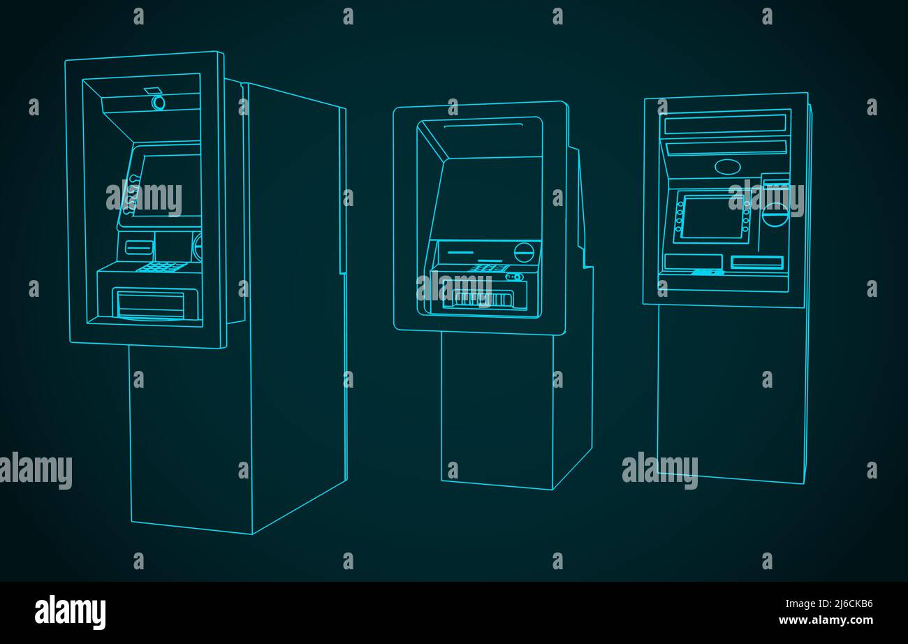 Stylized vector illustrations of different ATMs Stock Vector Image ...