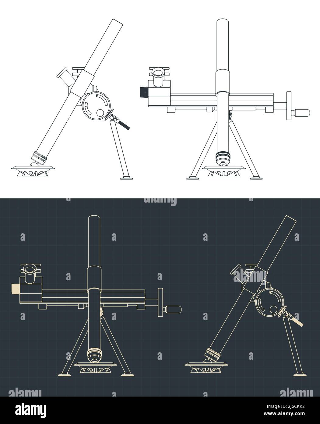Mortar weapon system Stock Vector Images - Alamy