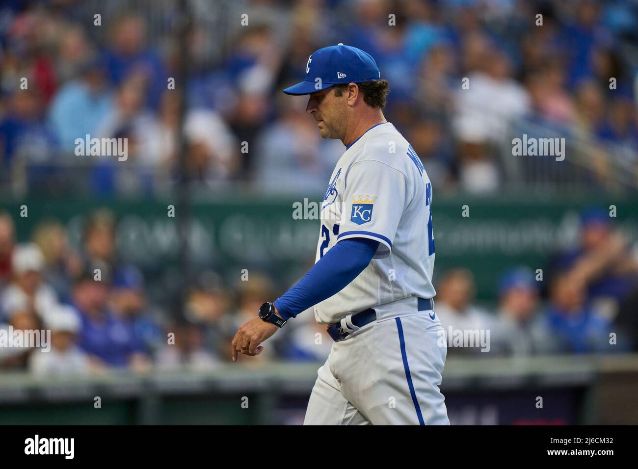 April 29 20261: Kansas City manager Mike Matheny (22) after removing a ...
