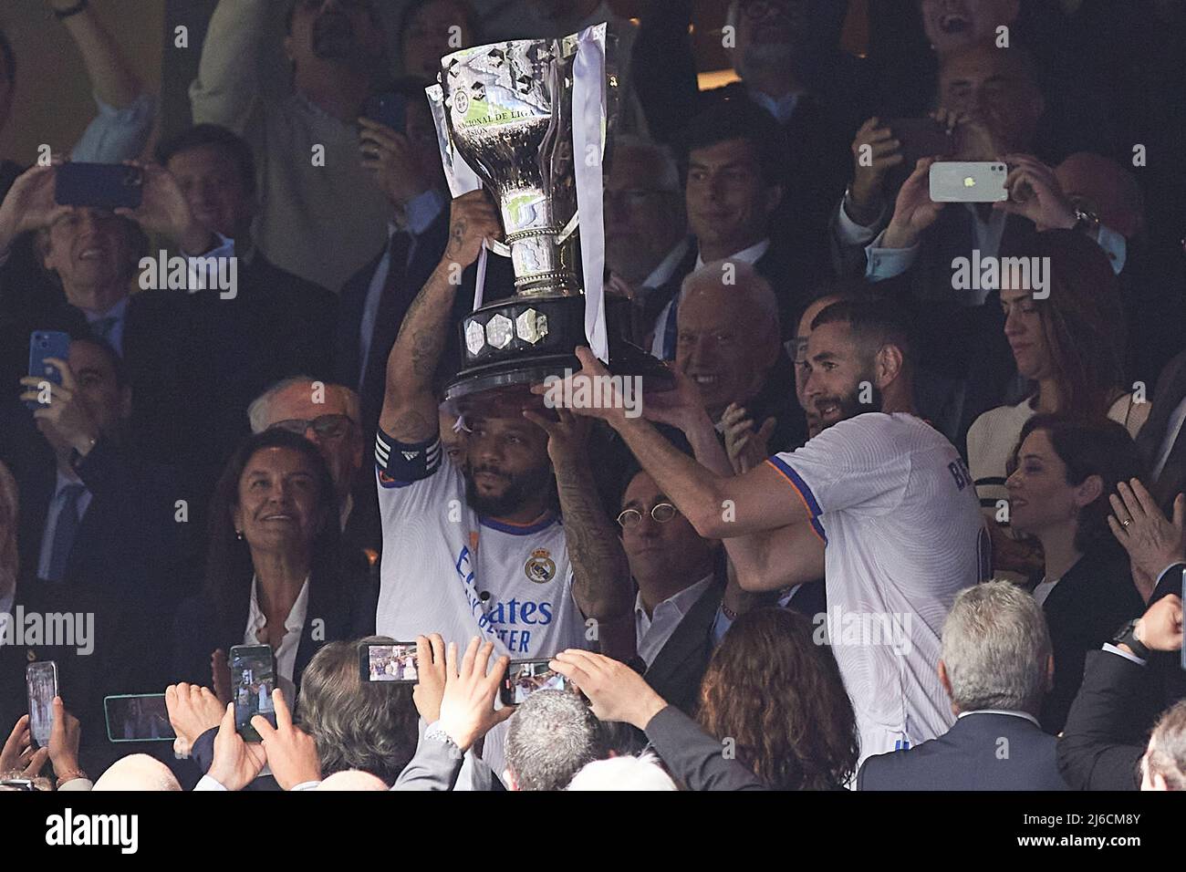 Real madrid la liga trophy marcelo hi-res stock photography and images ...