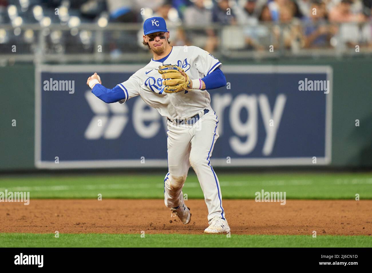 April 29 20261: Kansas City third baseman Bobby Witt Jr.(7) makes a ...