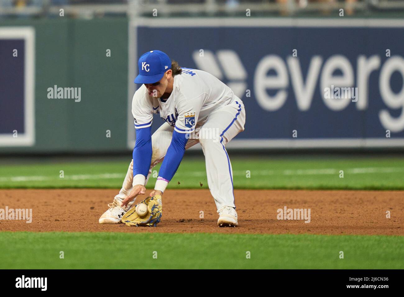 April 29 20261: Kansas City third baseman Bobby Witt Jr.(7) makes a ...