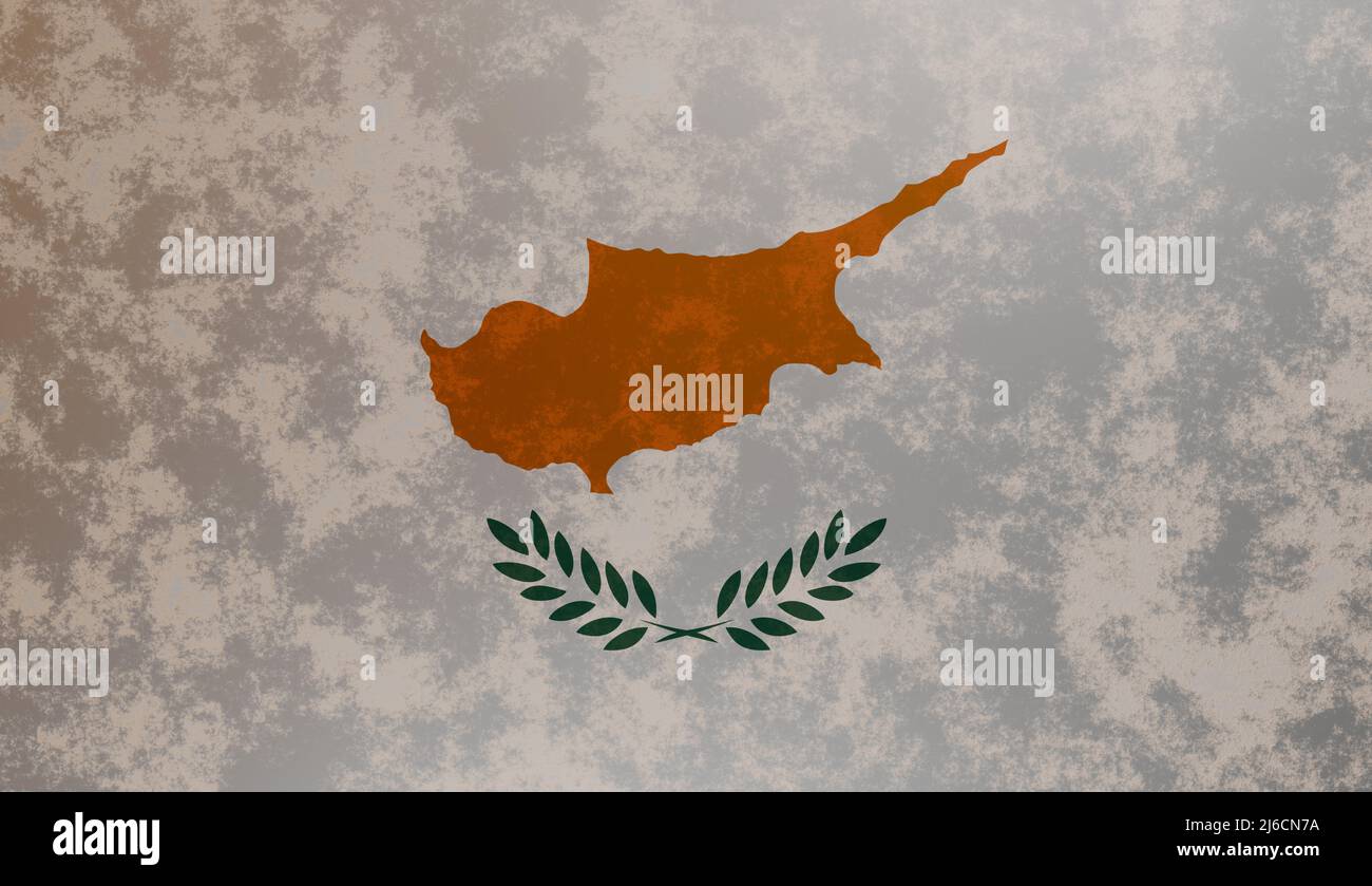 High detailed grunged flag of Cyprus 3d Render Stock Photo - Alamy