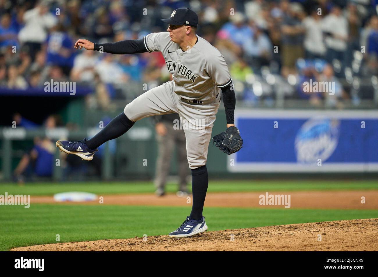 April 29 20261: New York pitcher Chad Green (57) throws a pitch during ...