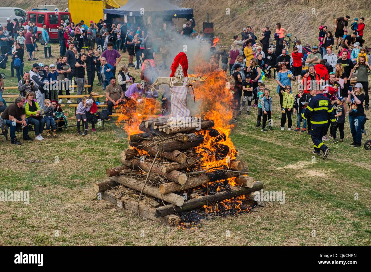 Walpurgis Night - Burning of the Witches. Huge bonfires with a witch figure are burnt in many ...