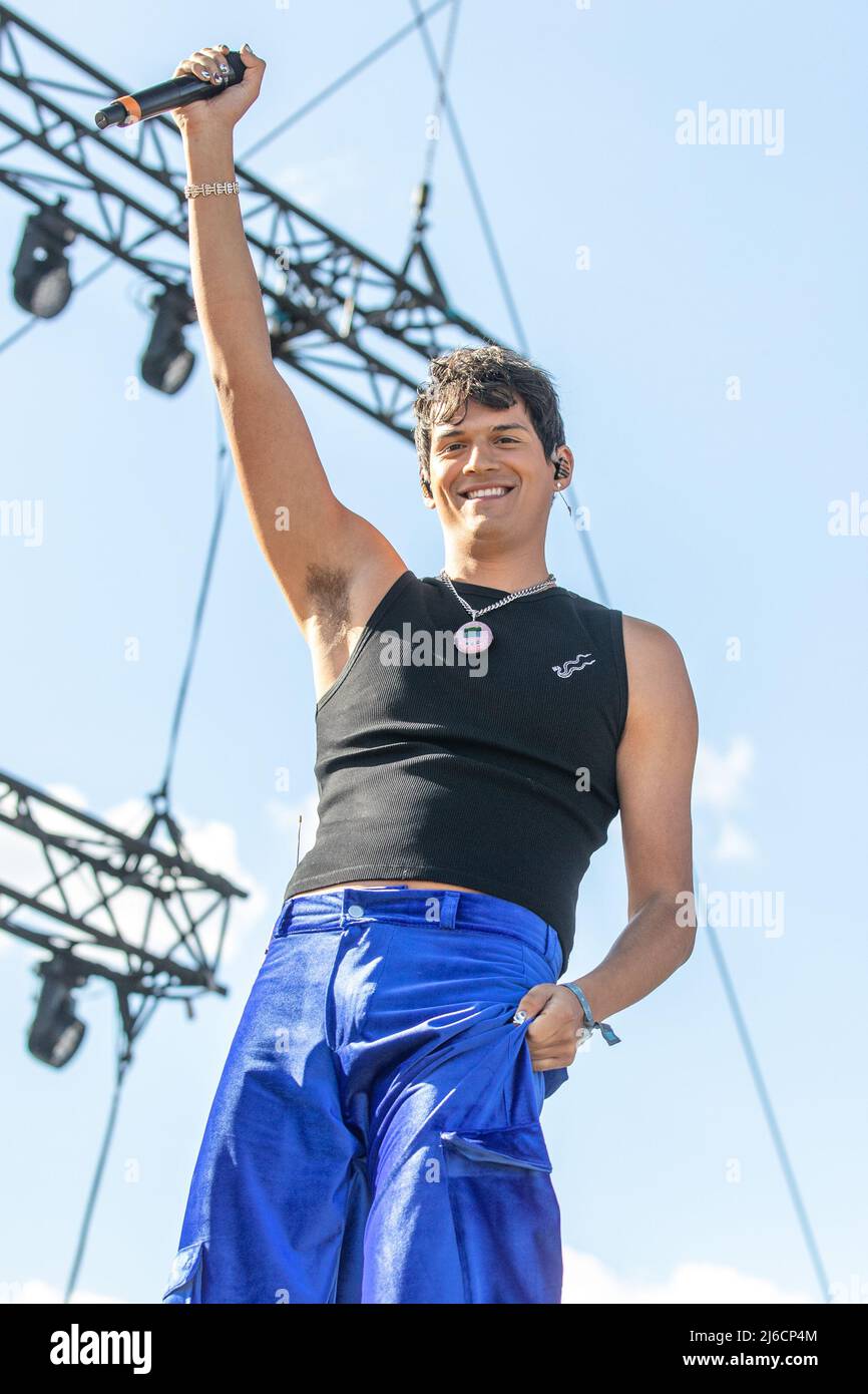 Omar Apollo (Omar Velasco) during Coachella Music and Arts Festival on ...