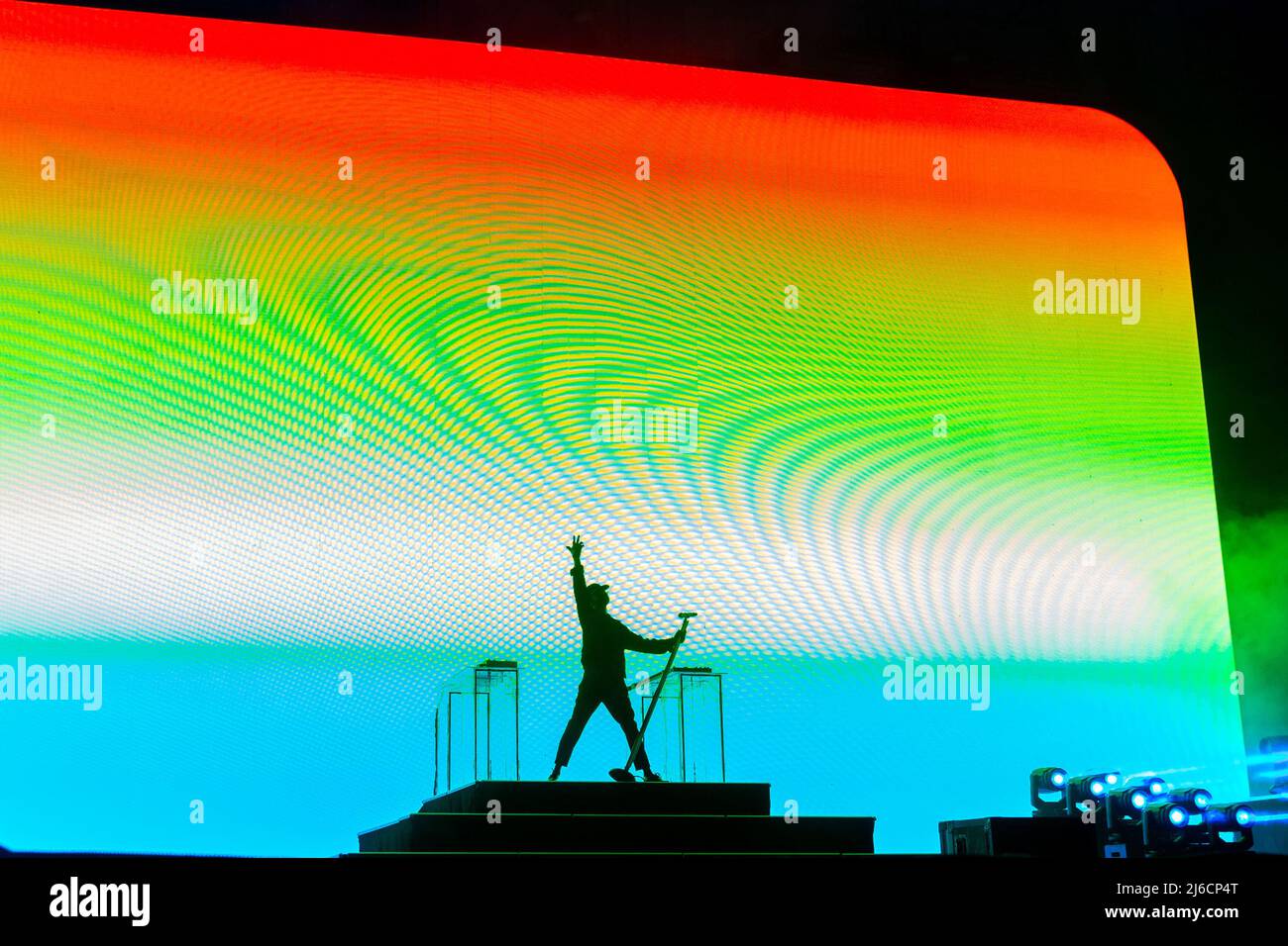 Electronic musician Madeon (Hugo Pierre Leclercq) during Coachella ...