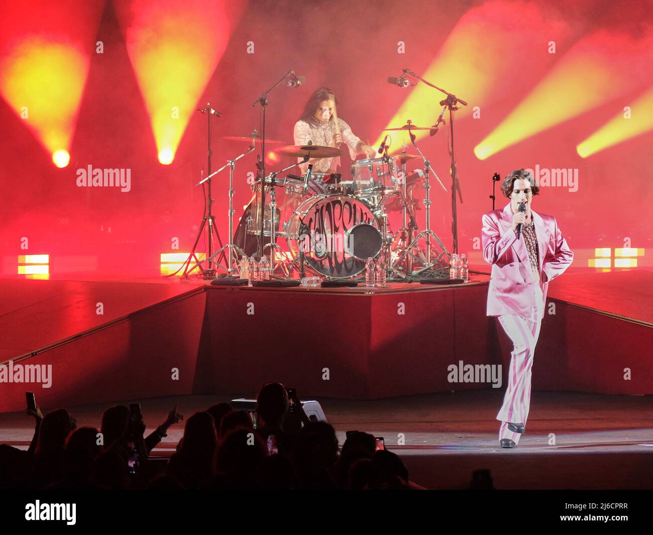 Maneskin - Ethan Torchio e Damiano David during Maneskin Live, Italian ...
