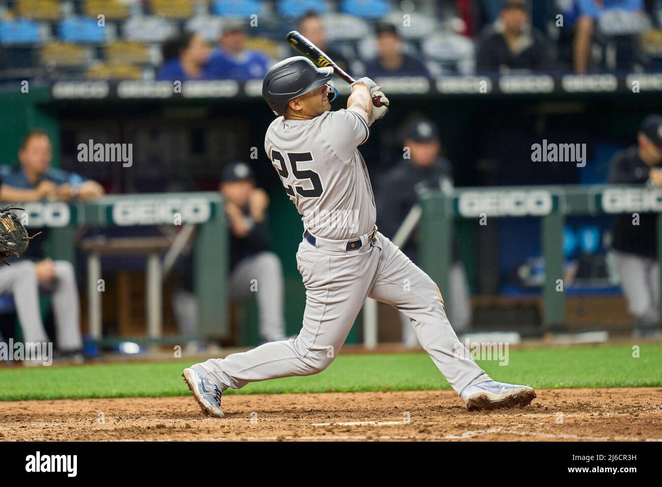 April 29 20261: New York second baseman Gleyber Torres (25) hits a ...