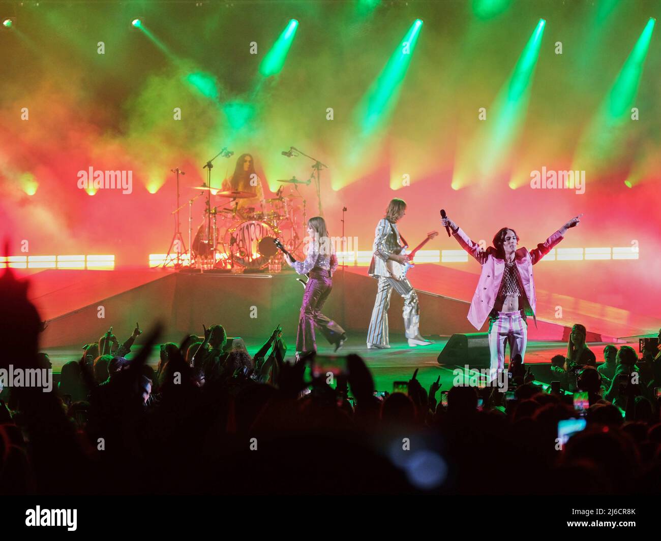 Maneskin during the Italian singer Music Concert Maneskin Live on April ...