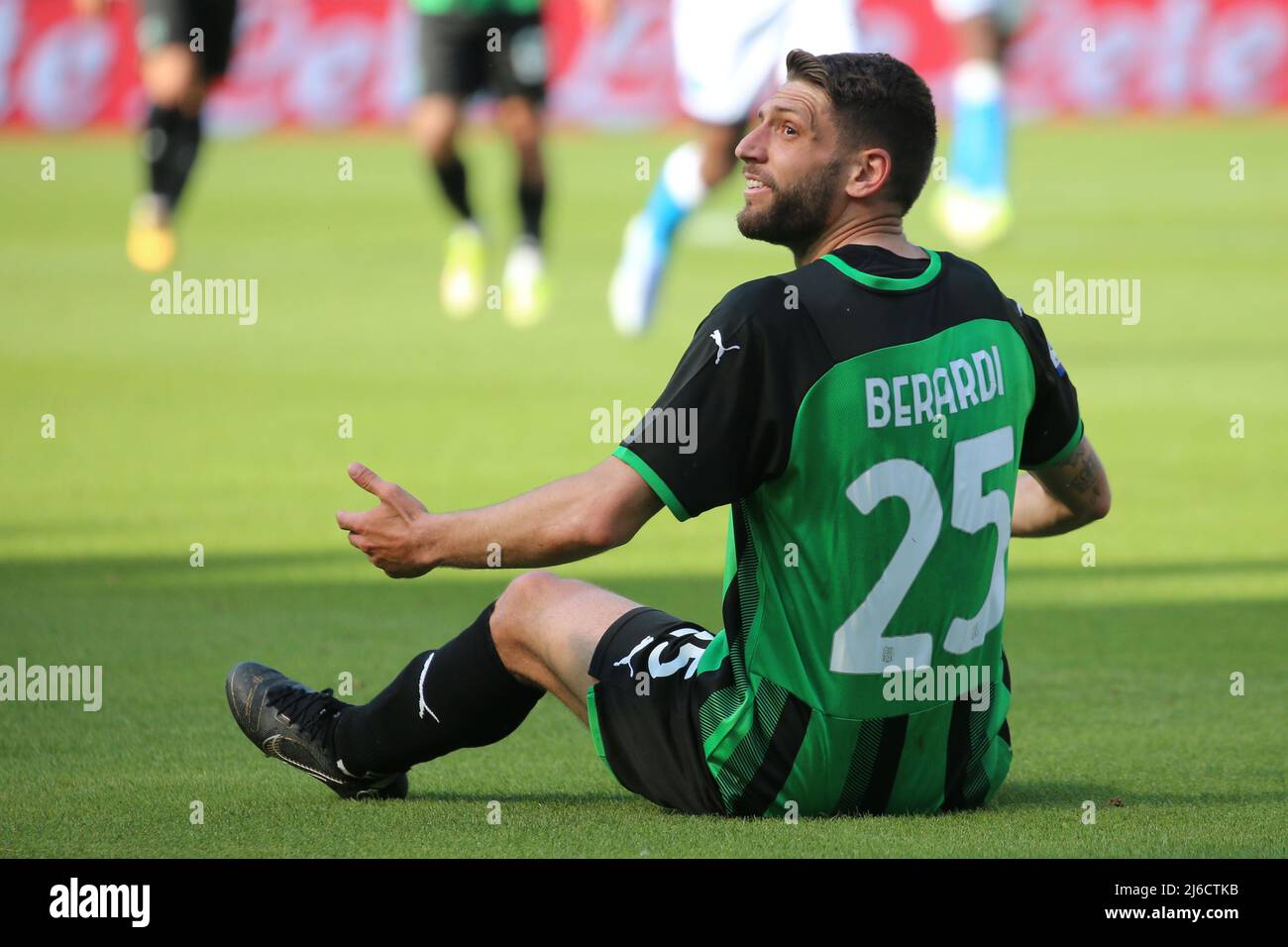 Domenico Berardi of US SASSUOLO reacts during the Serie A match between ...