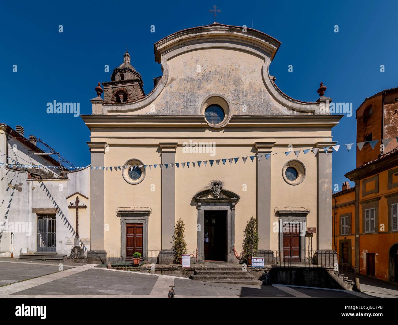 The ancient Pieve di San Giovanni Battista in the historic center of ...
