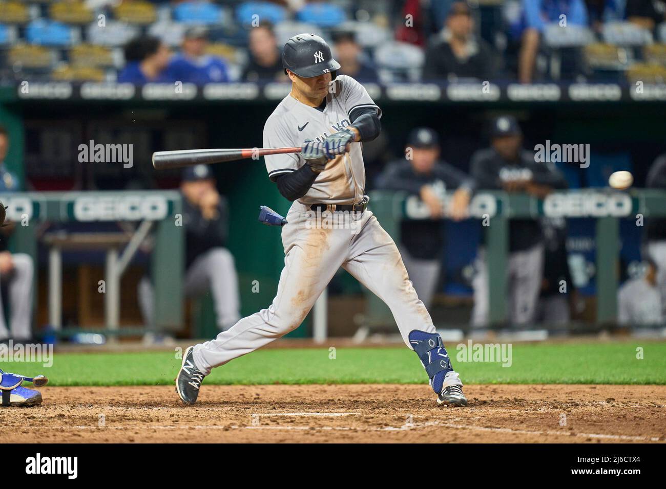 April 29 20261: New York shortstop Isiah Kiner-Falefa (41) gets a hit ...