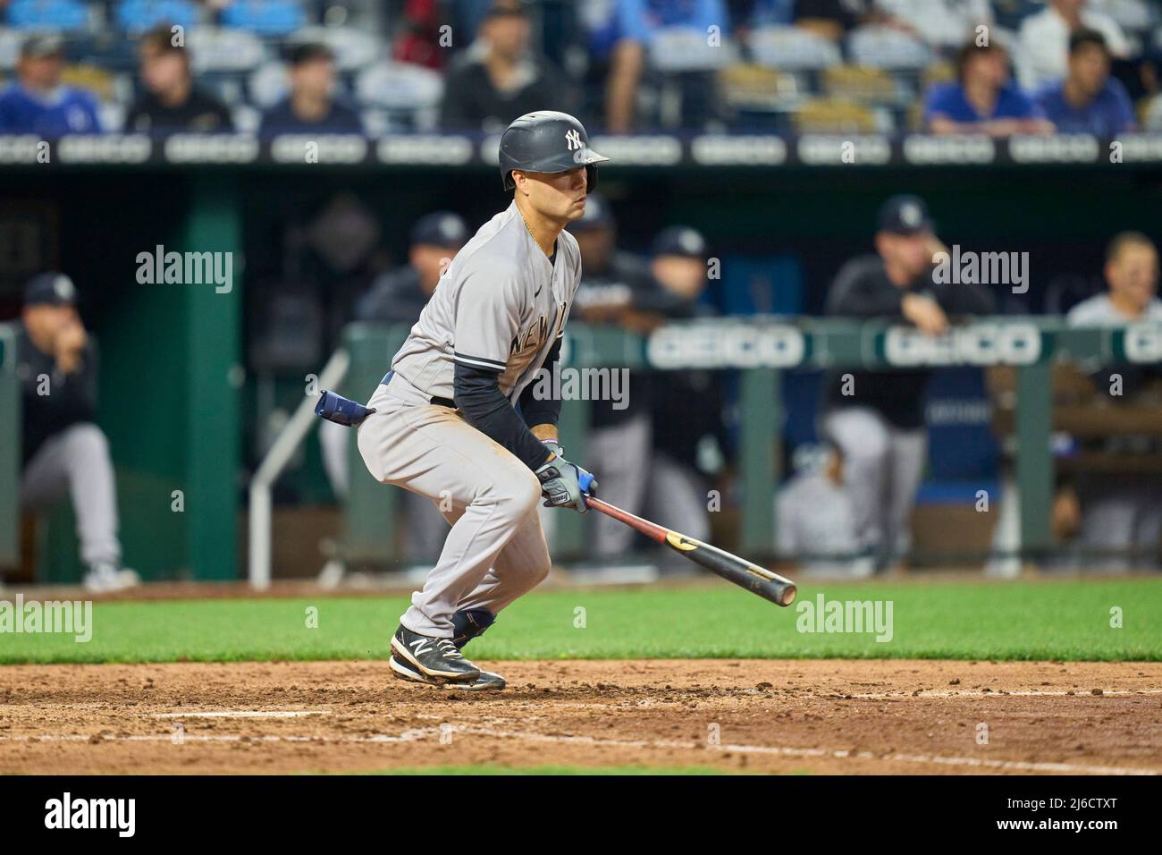 April 29 20261: New York shortstop Isiah Kiner-Falefa (41) gets a hit ...