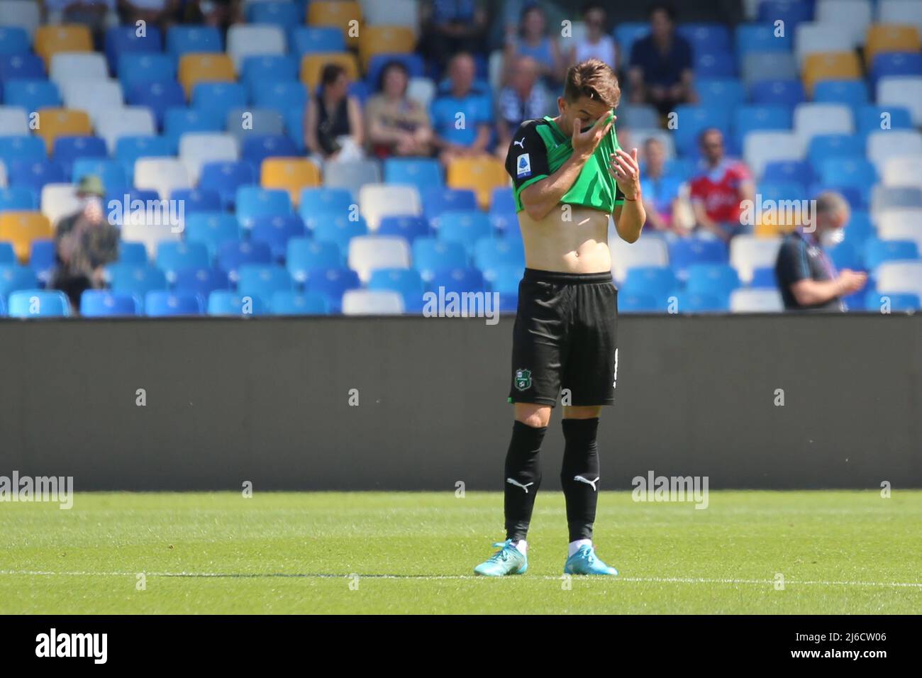 April 30, 2022, Naples, Italy: Maxine Lopez of US SASSUOLO reacts ...