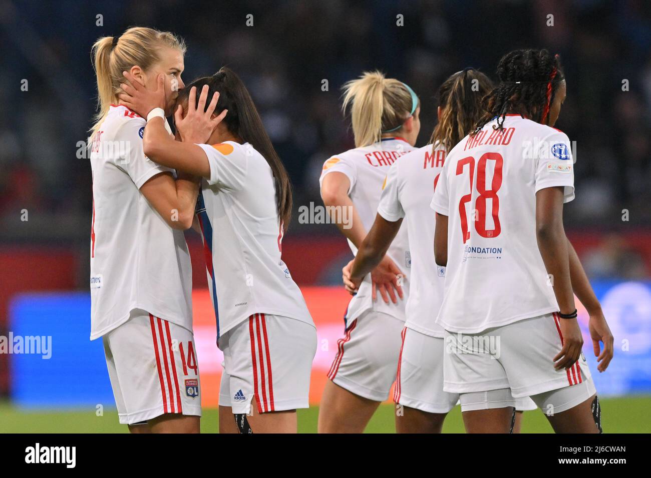 Ada Hegerberg (#14 Olympique Lyonnais) celebrates her goal during the ...