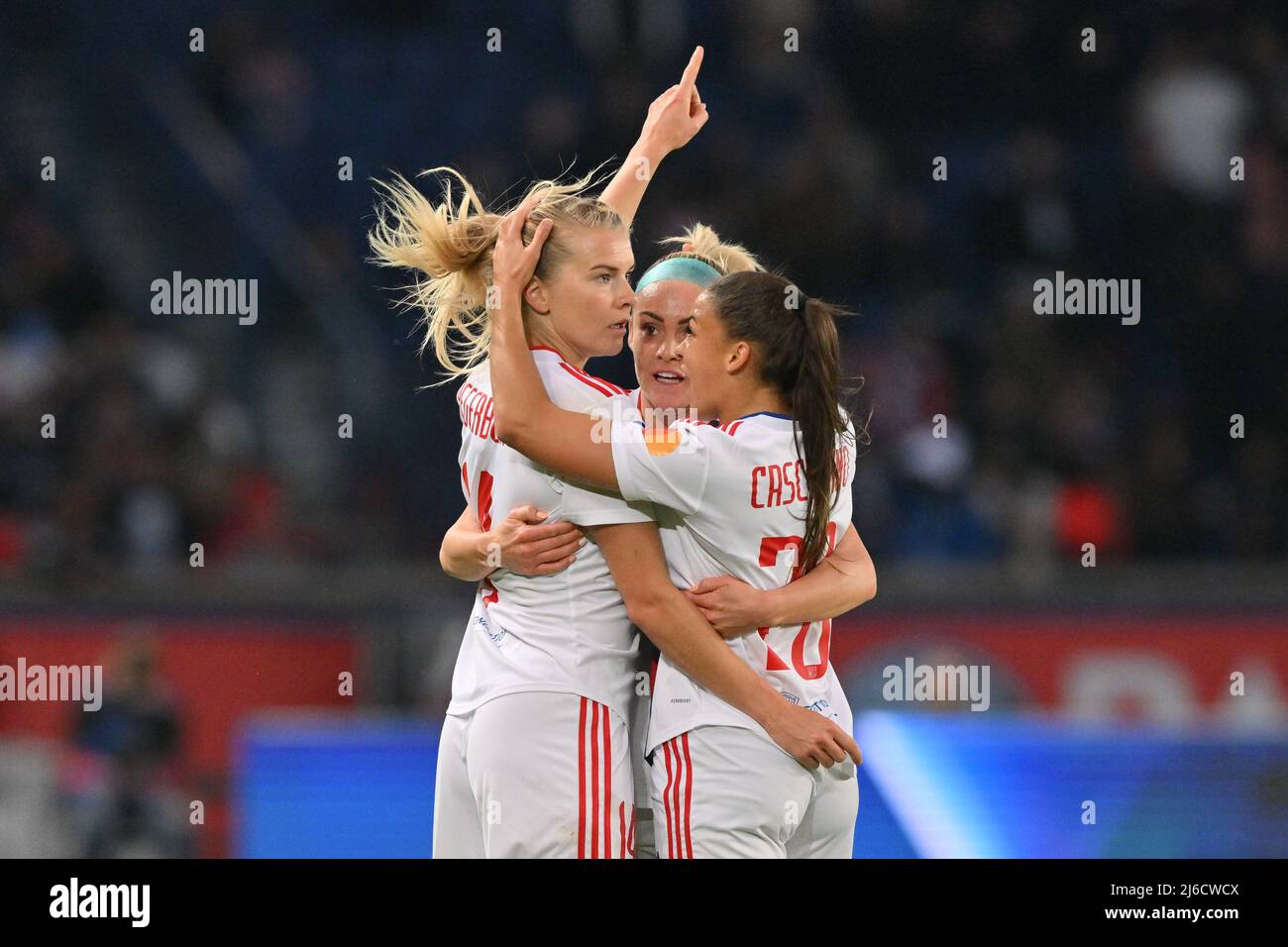 Ada Hegerberg (#14 Olympique Lyonnais) celebrates her goal during the ...
