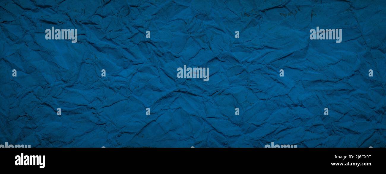 Blue crumpled paper texture background Stock Photo - Alamy