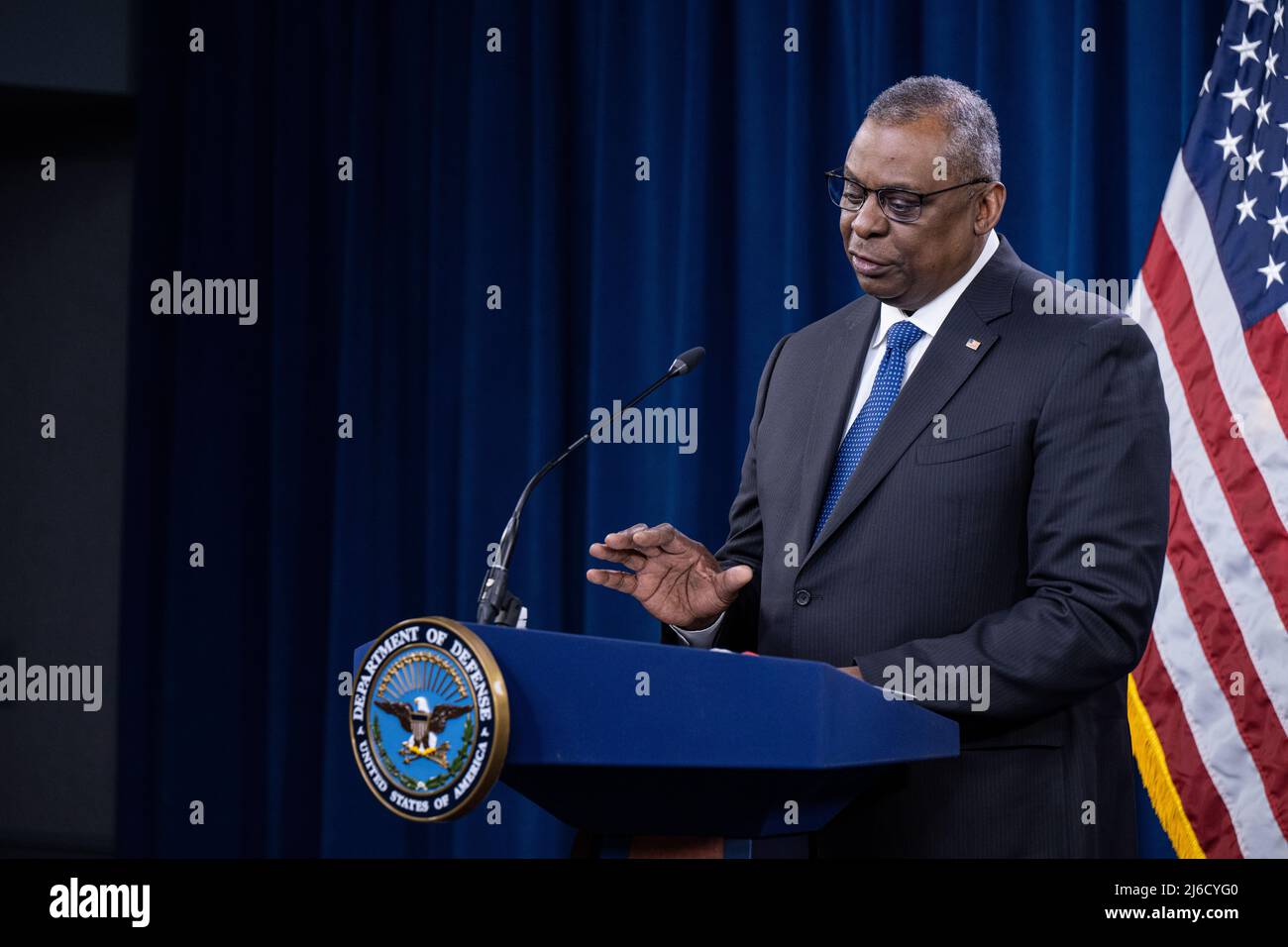 Arlington, United States of America. 28 April, 2022. U.S. Secretary of ...