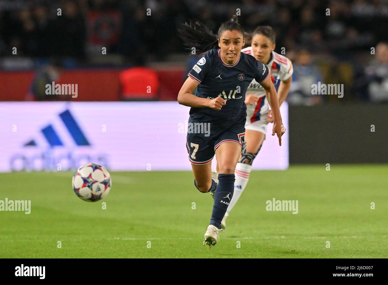 Sakina Karchaoui (#7 Paris Saint-Germain) during the UEFA Womens ...