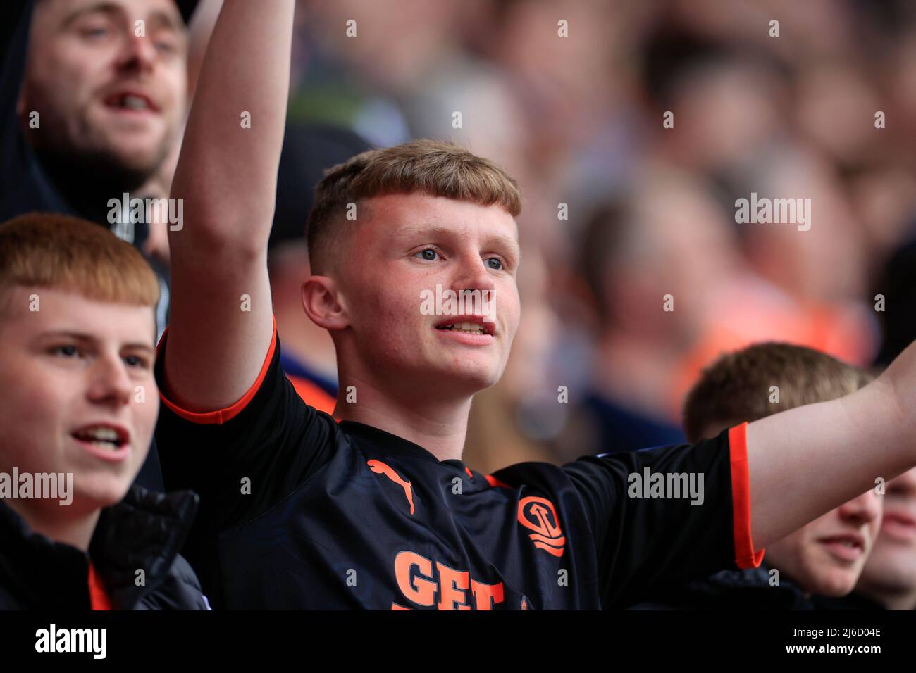 Blackpool fans cheer on their team hi-res stock photography and images ...