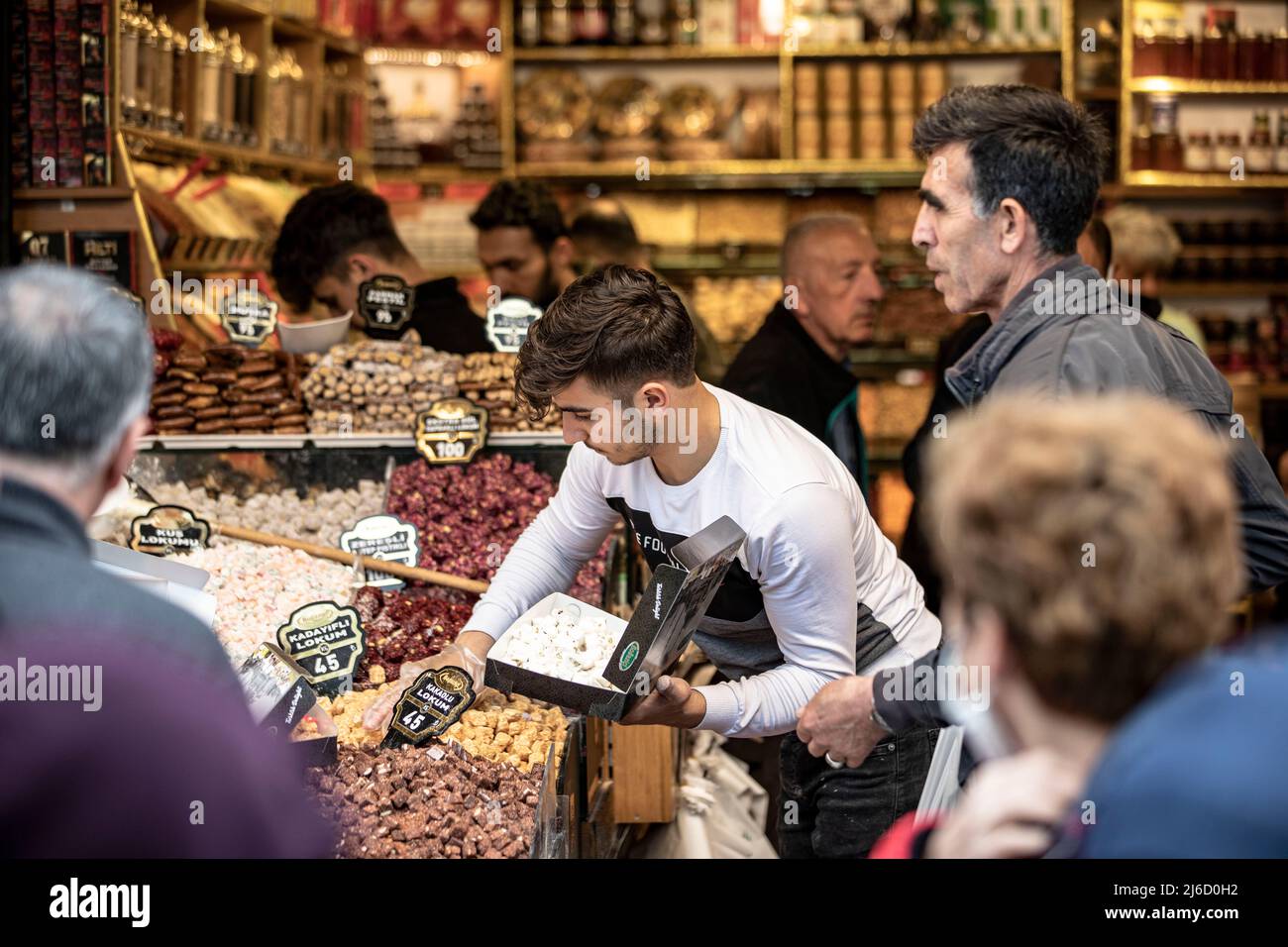 Turkish delight in a box hi-res stock photography and images - Alamy