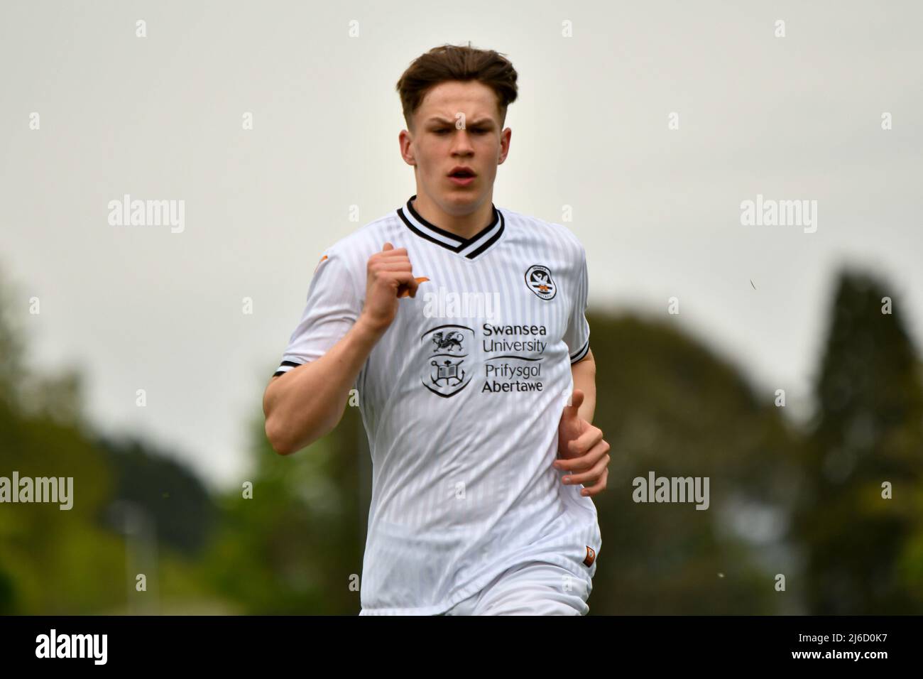 Swansea, Wales. 30 April 2022. Sam Parker of Swansea City Under 18s ...