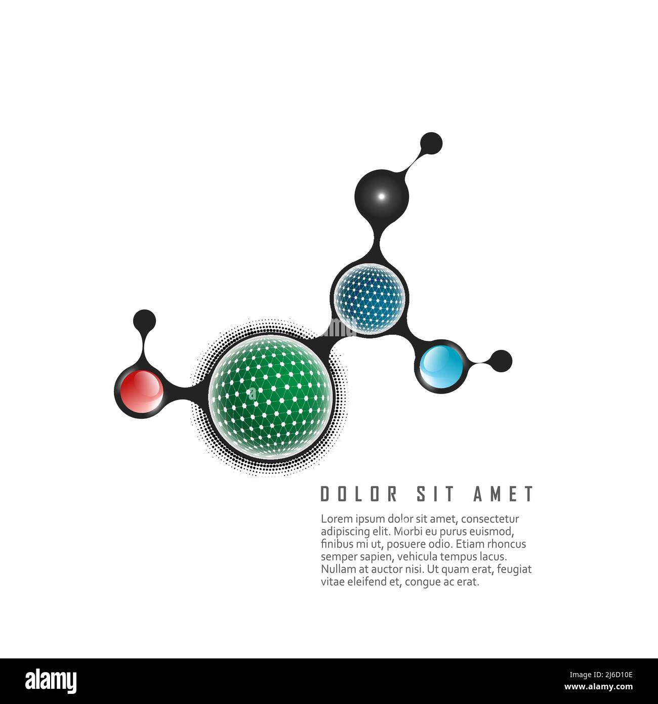 Molecule concept. Vector template for biology, medicine, science ...