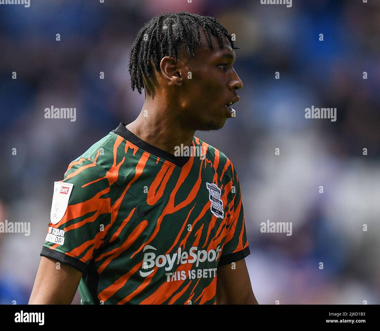Nico Gordon #50 of Birmingham City during the game in Cardiff, United ...