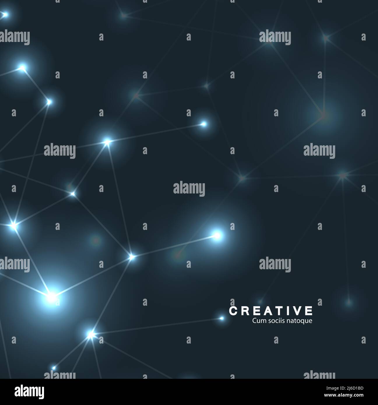 Vector abstract connecting dots and lines. Gradient colored background ...