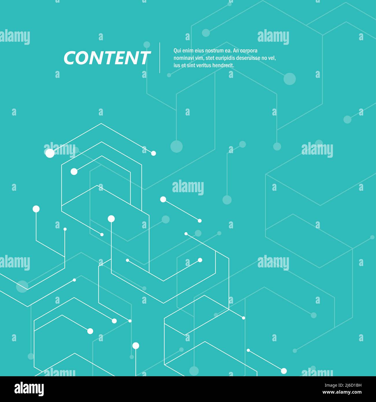 Abstract hexagon connect pattern on green background Stock Vector Image ...
