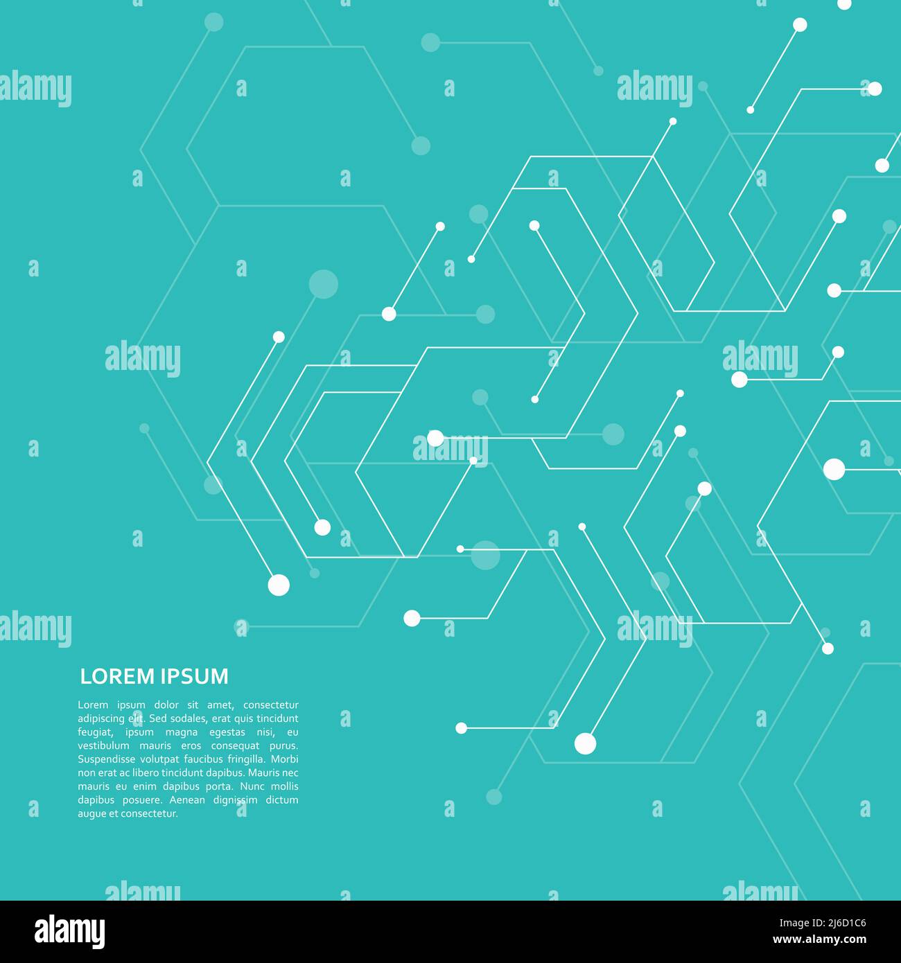 Abstract hexagon connect pattern on green background Stock Vector Image ...
