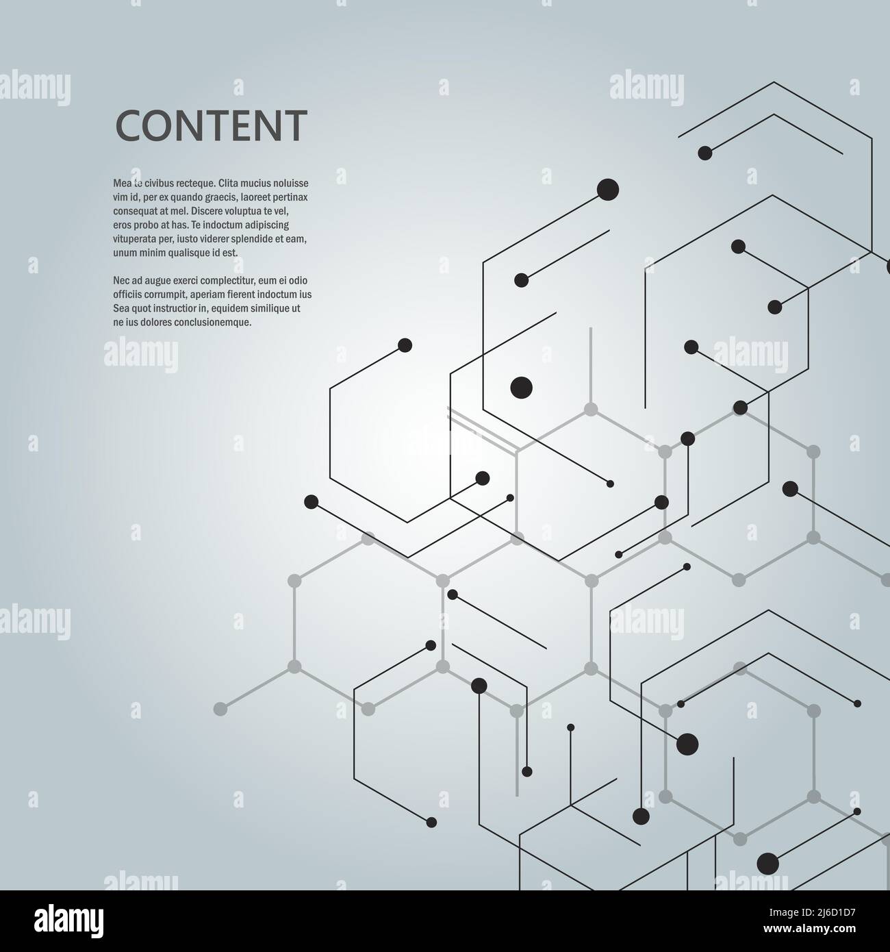 Abstract hexagon connect pattern on gradient background Stock Vector ...