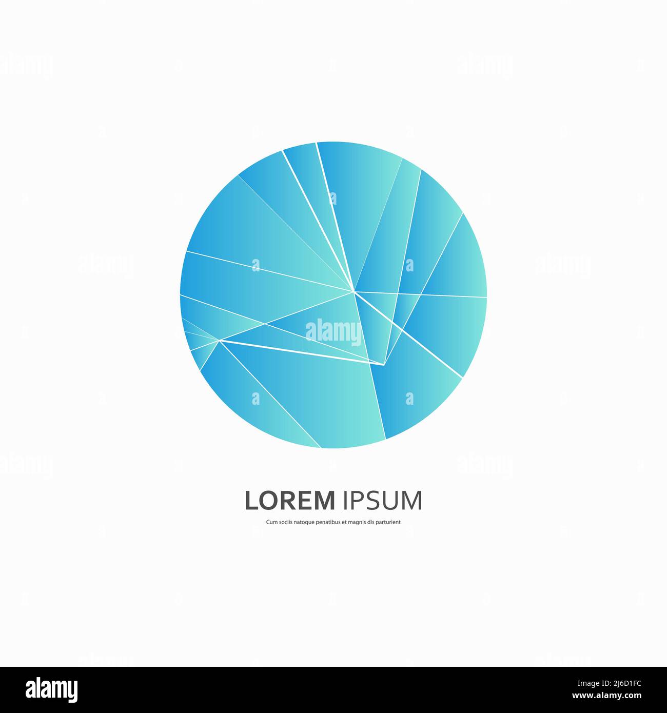 Abstract geometric round composition. Vector design connection ...