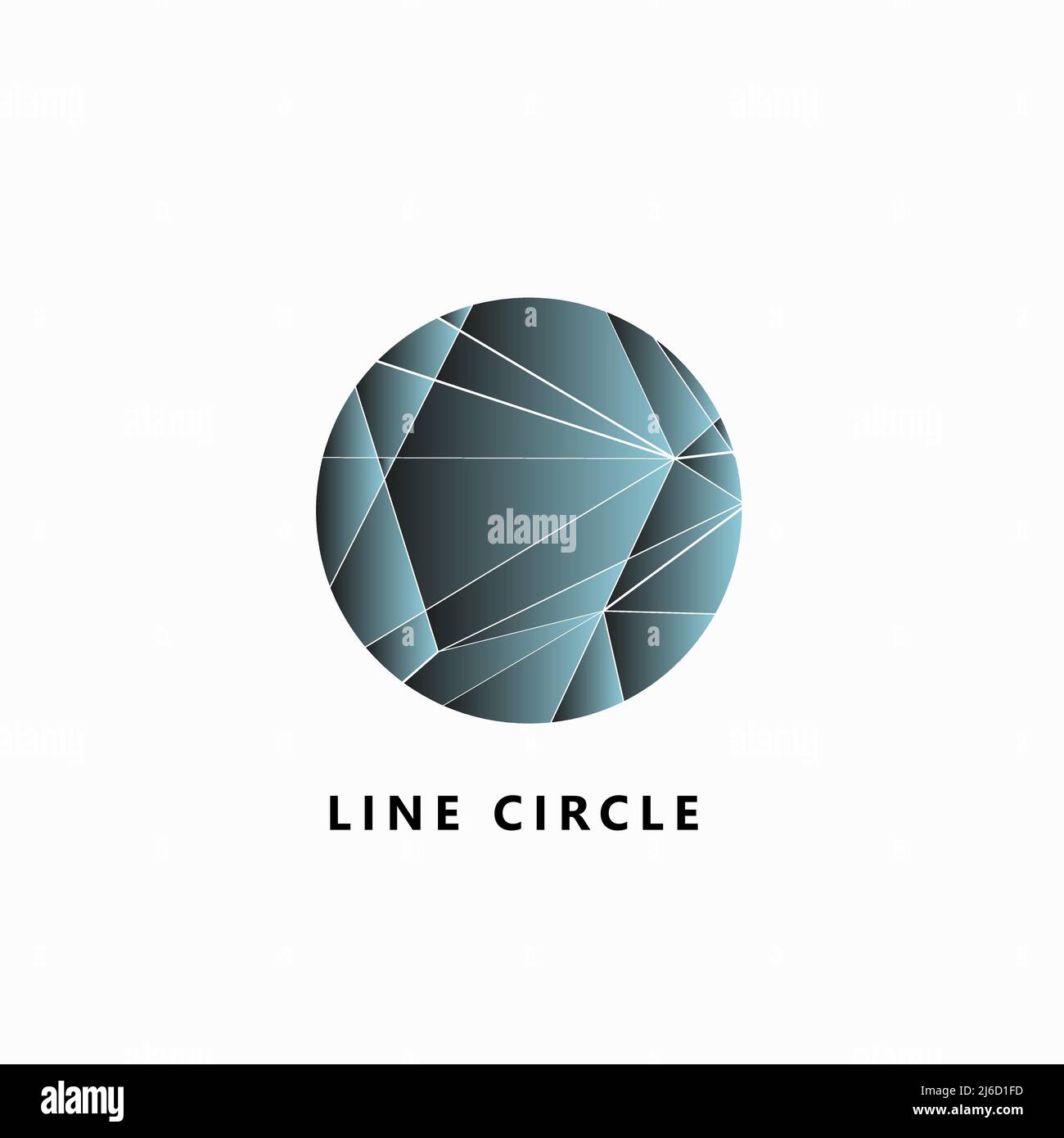 Abstract network connection. Vector circle Illustration on white square ...