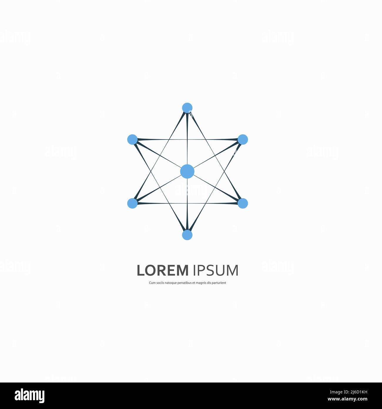 Six connected symbol people. Polygonal space low poly with connecting ...